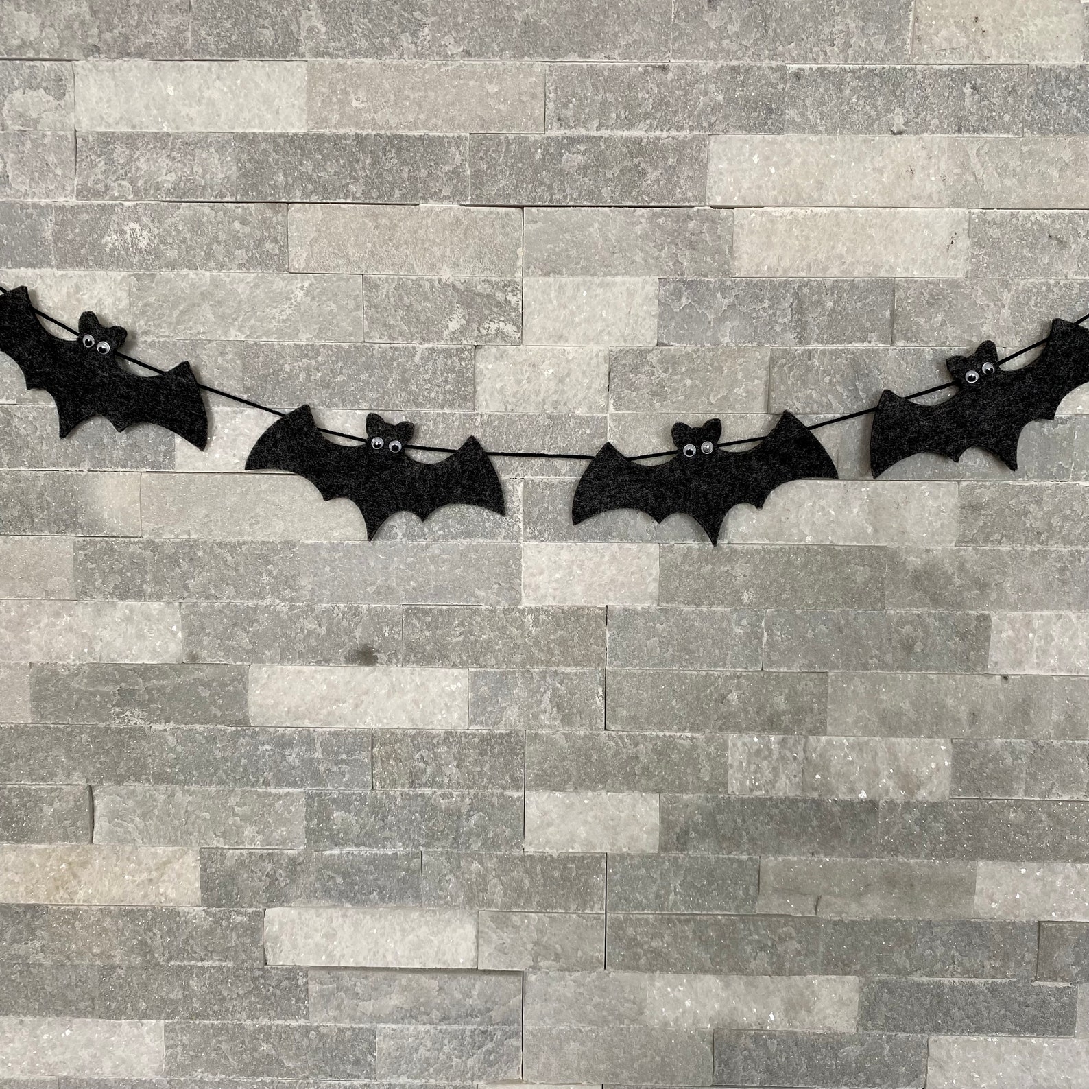 Halloween Felt Bat Garland Bat Garland Halloween Party - Etsy