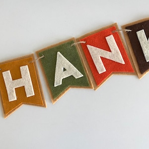 Thankful Felt Banner, Thanksgiving Felt Banner, Thanksgiving Decoration ...