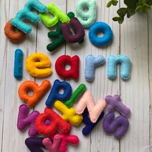 Lowercase Felt Letters, Felt Alphabet, Preschool Alphabet, Learning ...