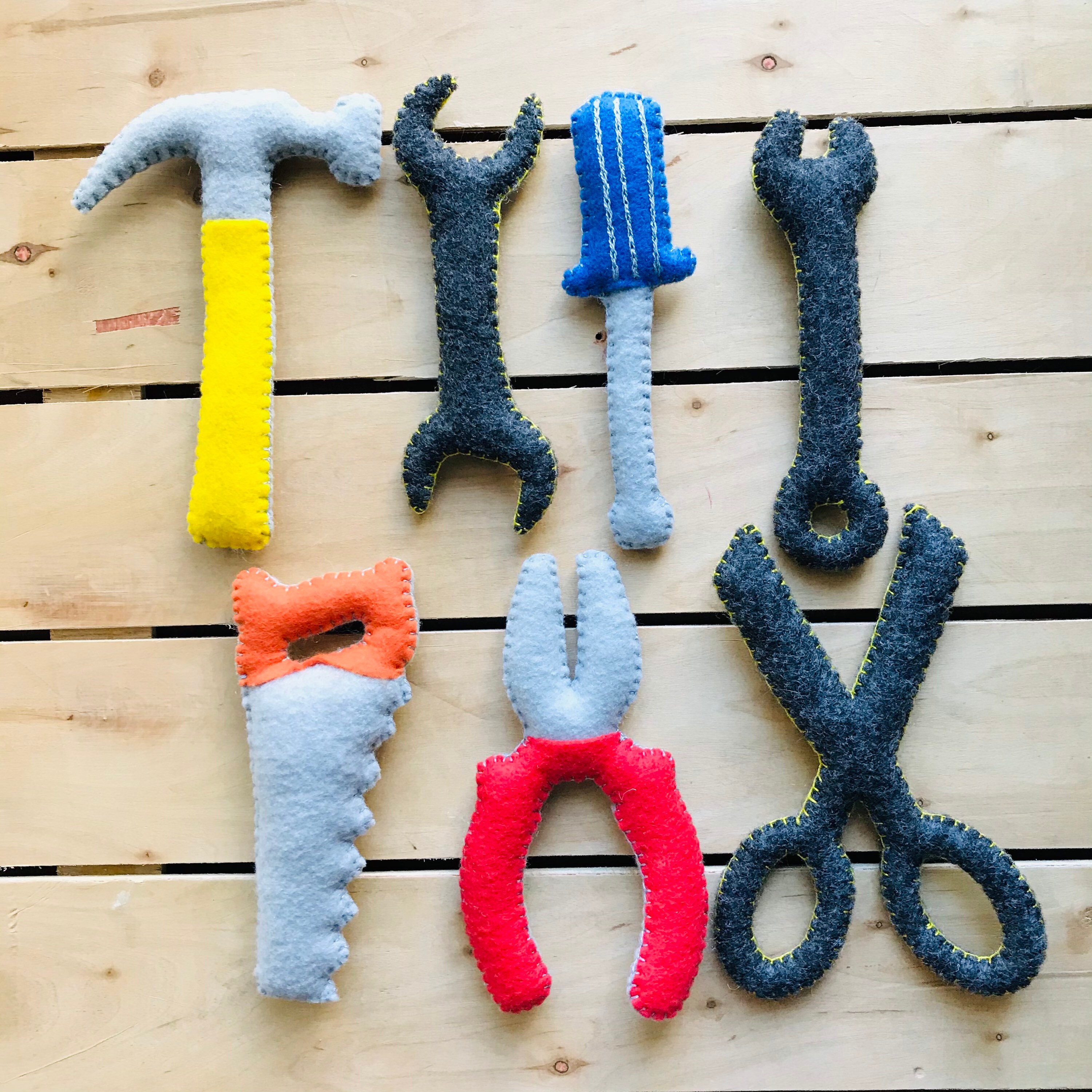 Felt Tools Set Learning Felt Toys Pretend Play Tools Set | Etsy