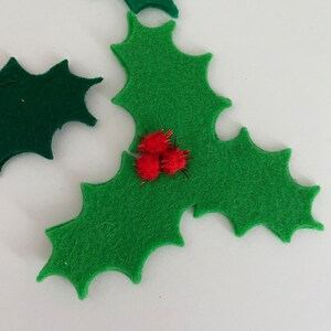 Felt Holly Leaves, Felt Holly Die Cuts, DIY Christmas, Christmas Decor ...