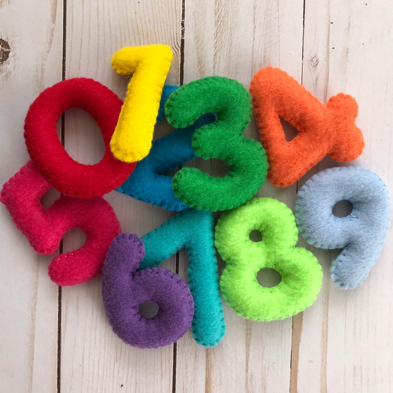 Felt Numbers Learning Toys Colorful Numbers for Kids - Etsy