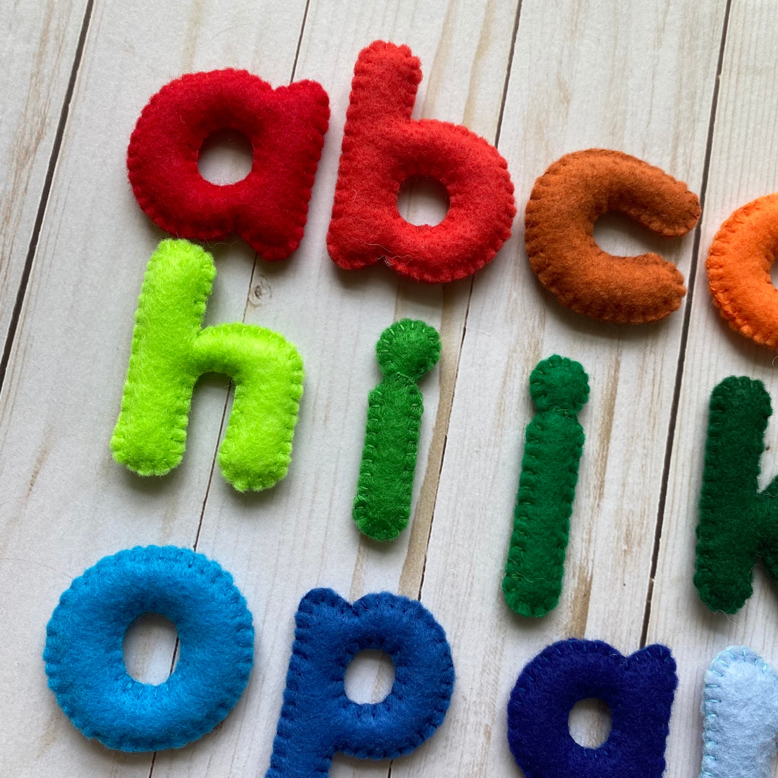 Lowercase Felt Letters, Felt Alphabet, Preschool Alphabet, Learning ...