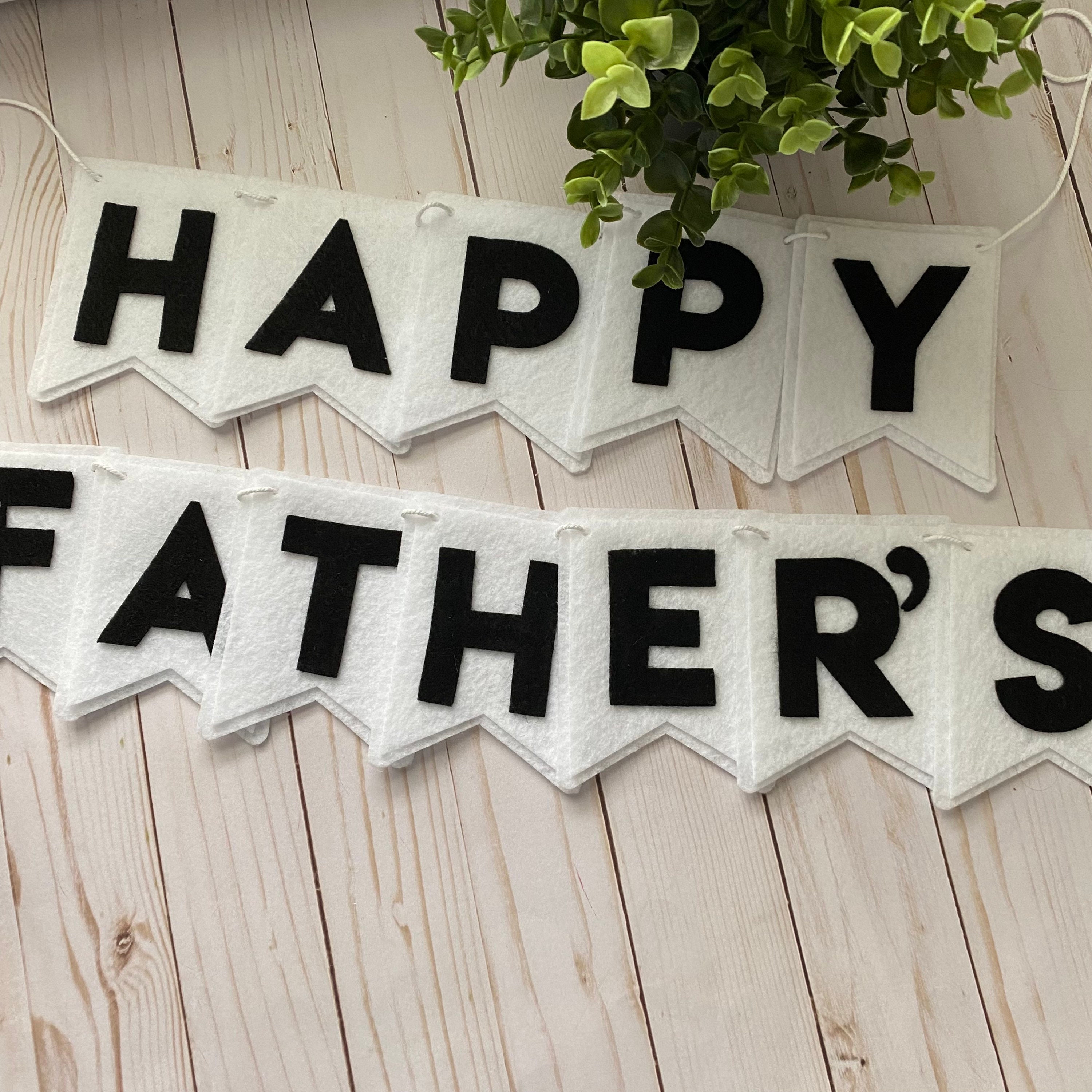 Happy Fathers Day Banner Fathers Day Decor Fathers Day Felt - Etsy