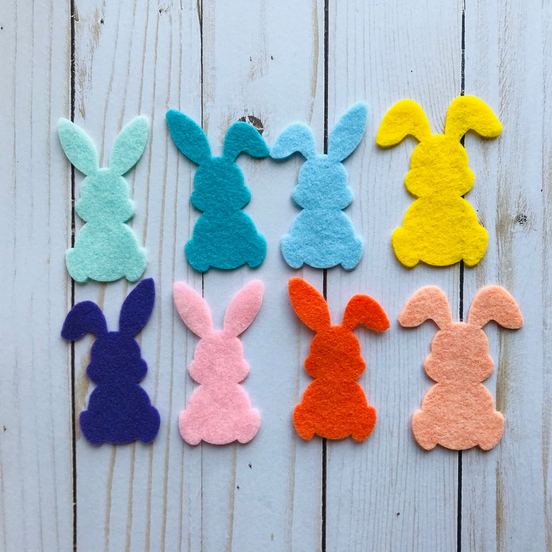 Felt Bunny Die Cuts, Felt Easter Bunny, Felt Easter Decor, Easter Bunny ...