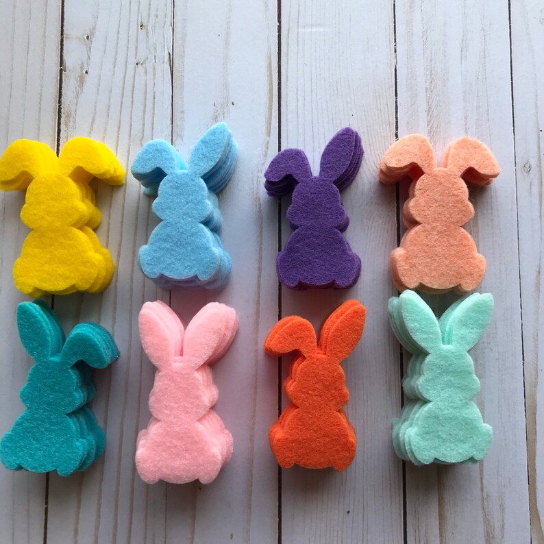 Felt Bunny Die Cuts Felt Easter Bunny Felt Easter Decor - Etsy