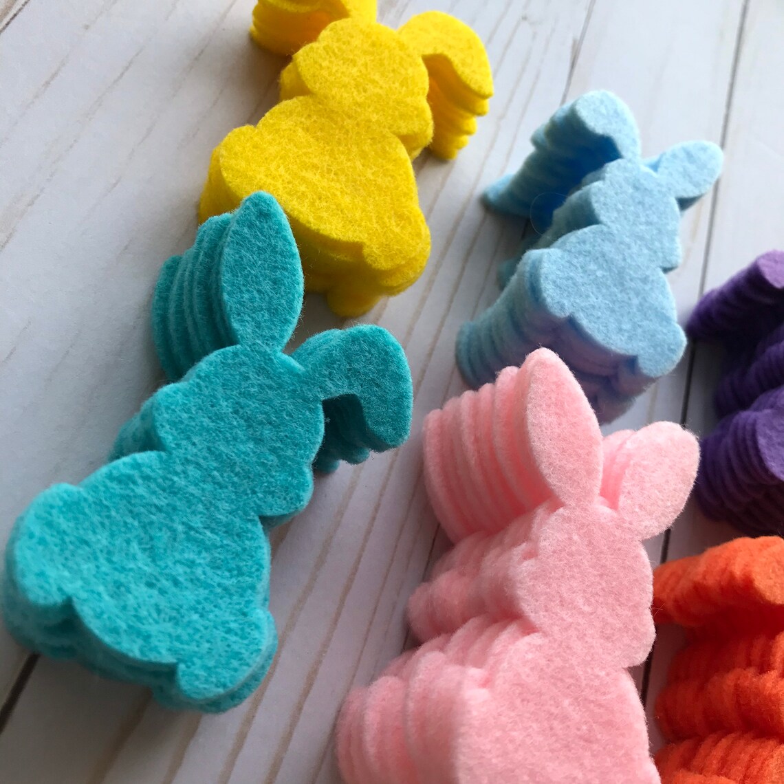 Felt Bunny Die Cuts Felt Easter Bunny Felt Easter Decor - Etsy