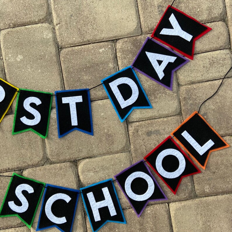 First Day of School Felt Banner Back to School Banner First | Etsy