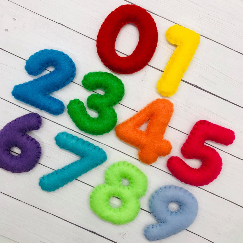 Felt Numbers learning toys colorful numbers for kids | Etsy