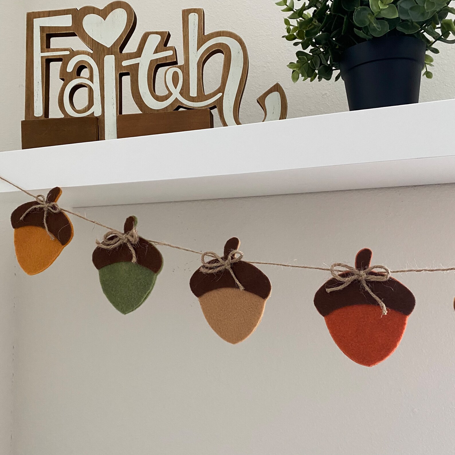 Felt Acorns Garland, Thanksgiving Felt Banner, Acorns Garland ...