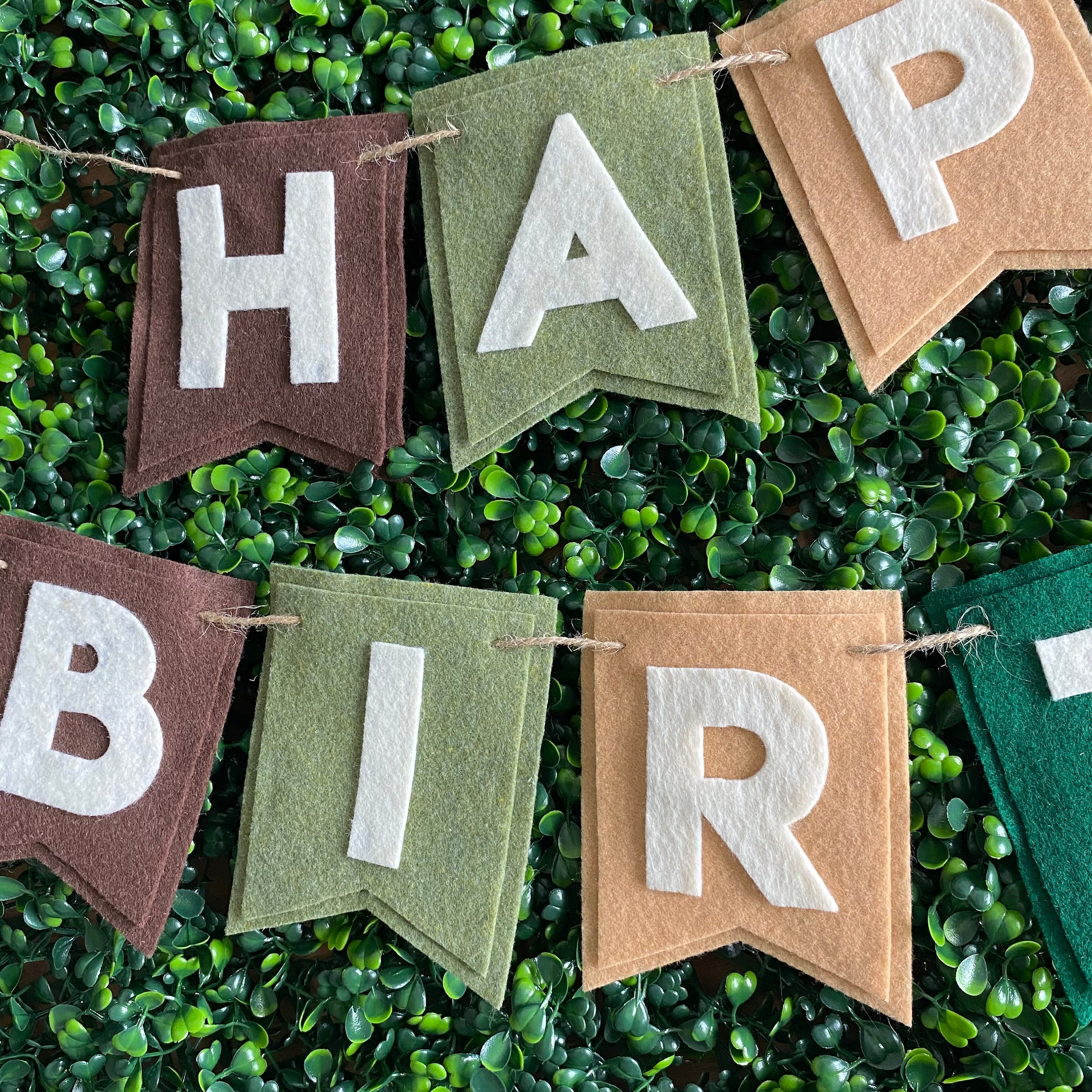 Boho Felt Happy Birthday Banner, Birthday Felt Banner, Boho Happy ...