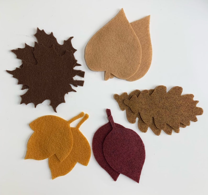 Felt Leaves Fall Felt Die Cuts Felt Fall Brown Leaves - Etsy
