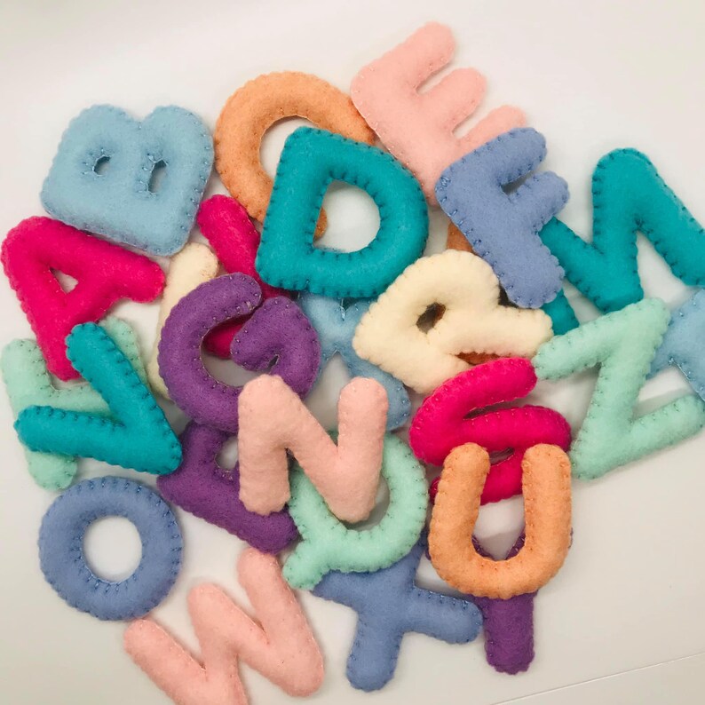 Felt letters felt alphabet preschool alphabet learning | Etsy