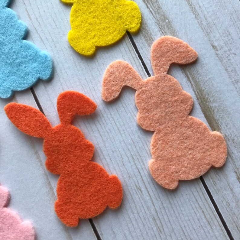 Felt Bunny Die Cuts Felt Easter Bunny Felt Easter Decor - Etsy