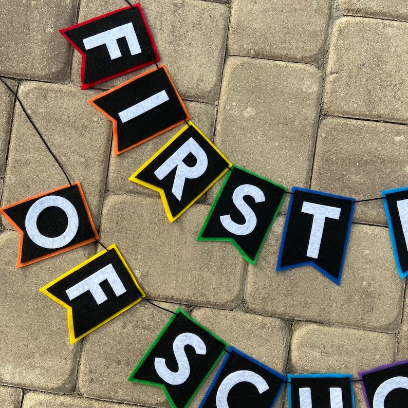 First Day of School Felt Banner Back to School Banner First | Etsy