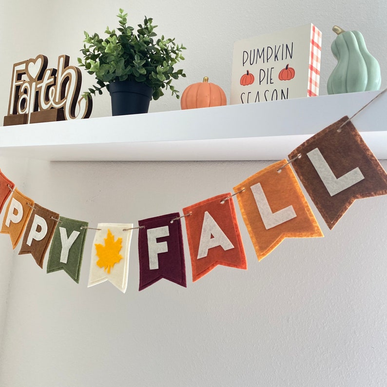 Happy Fall Felt Banner Fall Felt Banner Happy Fall Garland - Etsy