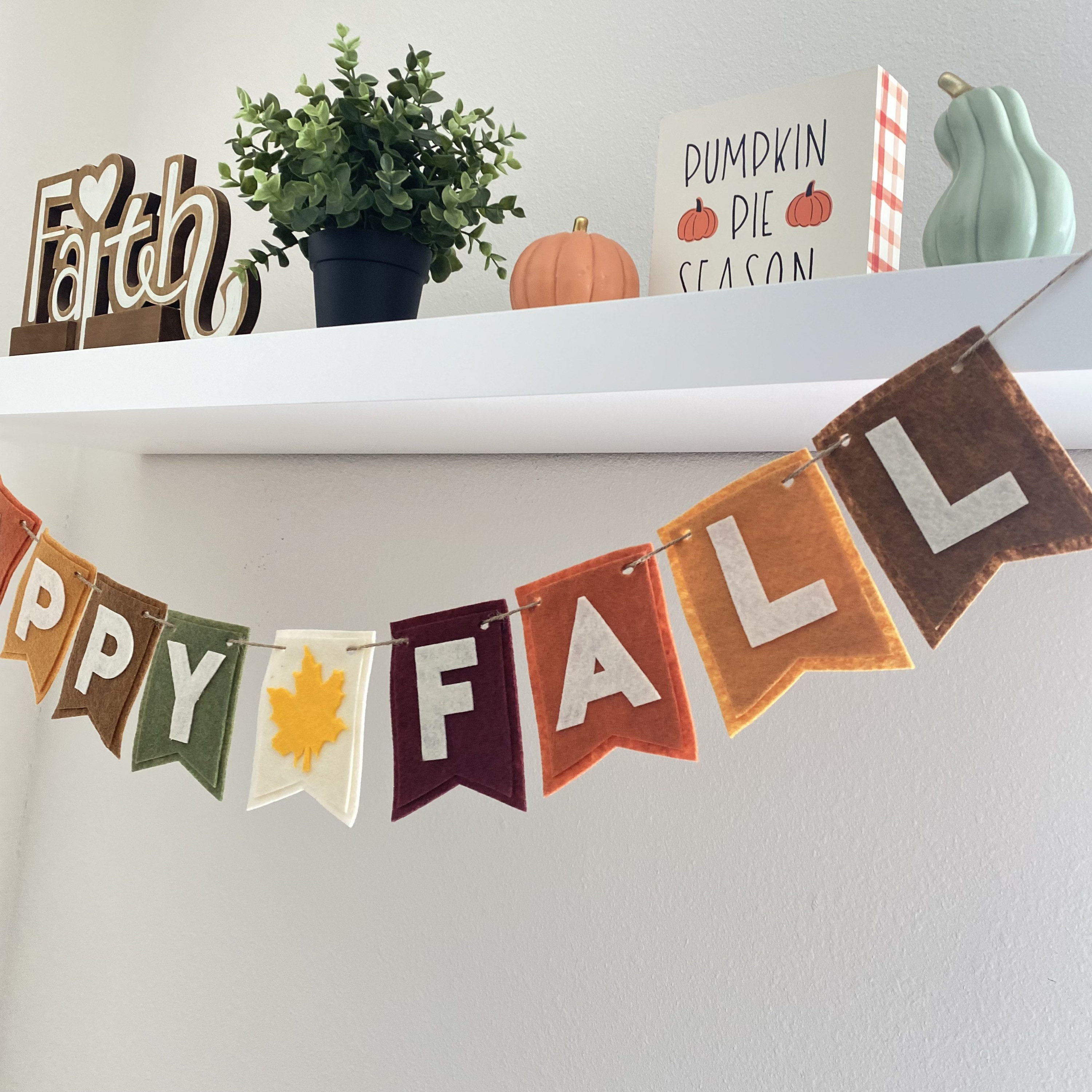 Happy Fall Felt Banner, Fall Felt Banner, Happy Fall Garland, Fall ...