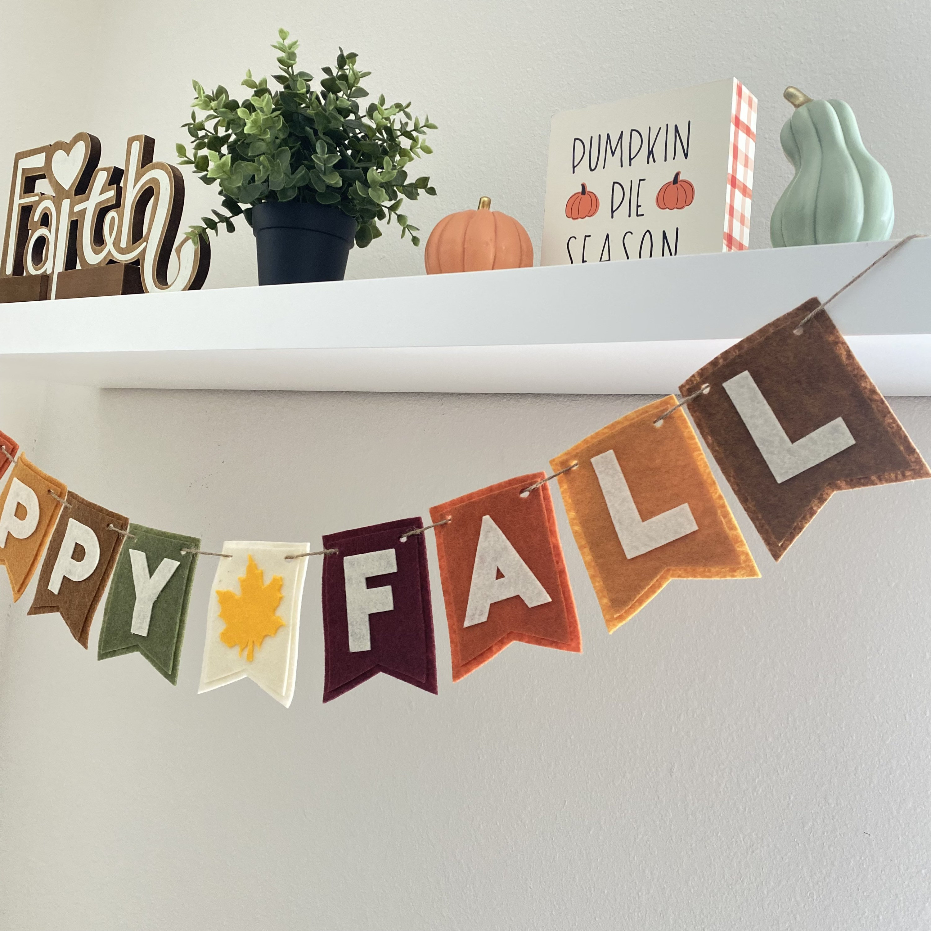 Happy Fall Felt Banner, Fall Felt Banner, Happy Fall Garland, Fall ...