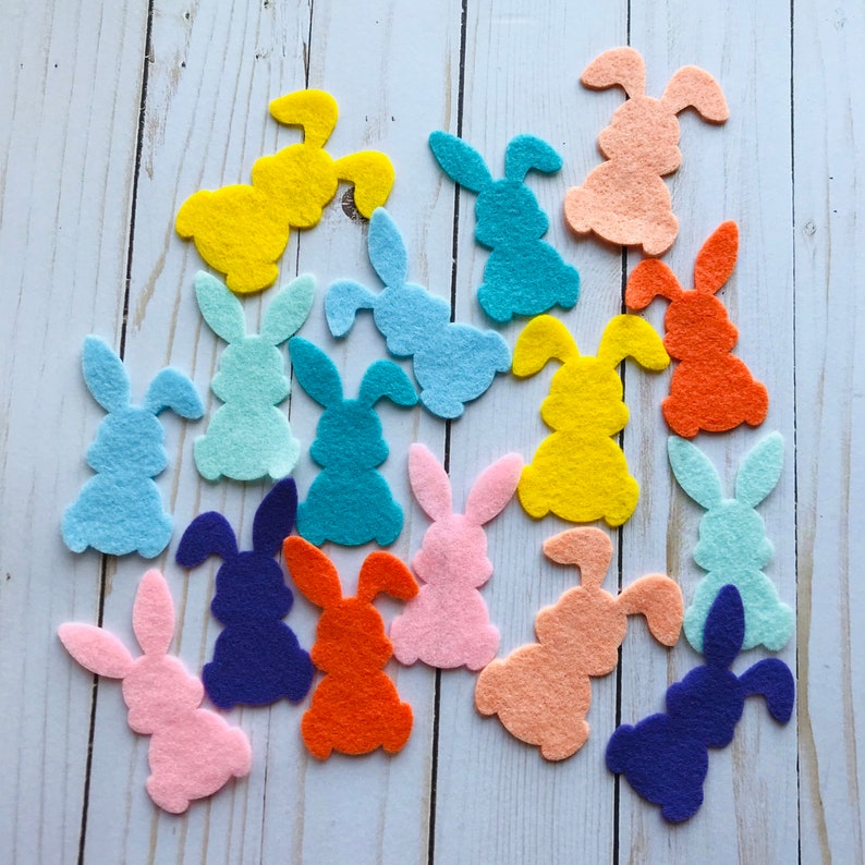 Felt Bunny Die Cuts Felt Easter Bunny Felt Easter Decor - Etsy