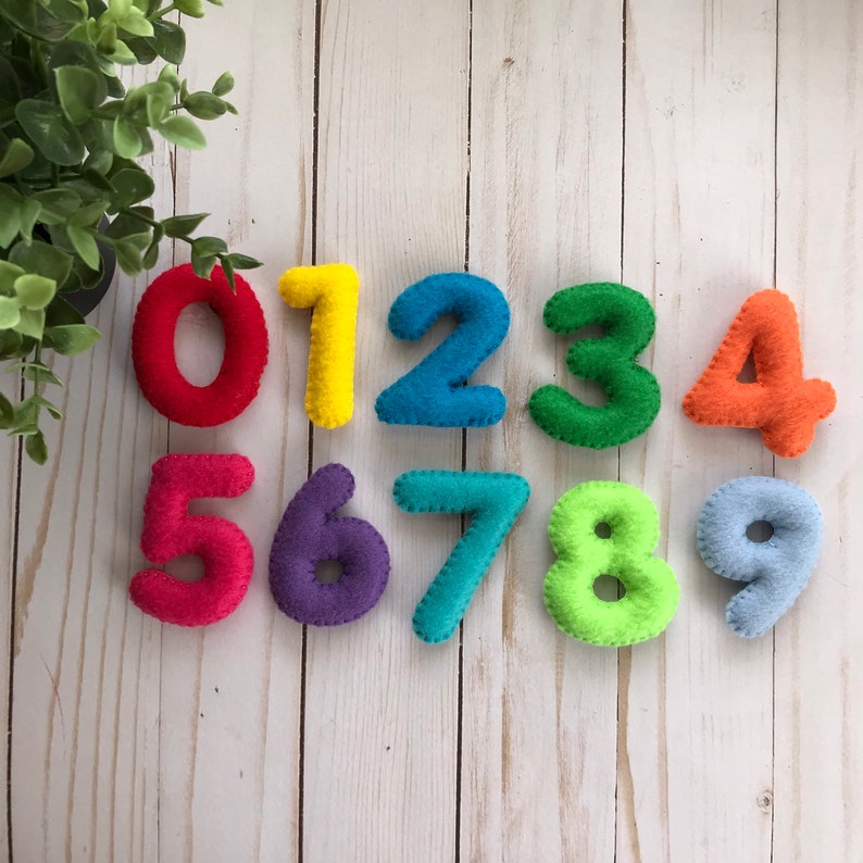 Felt Numbers Learning Toys Colorful Numbers for Kids - Etsy