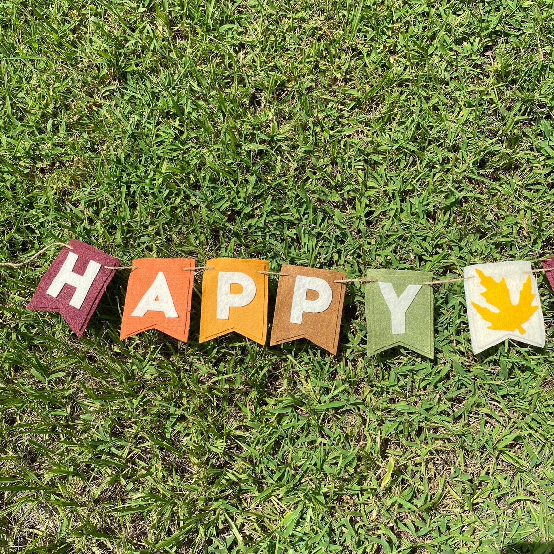 Happy Fall Felt Banner, Fall Felt Banner, Happy Fall Garland, Fall ...