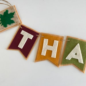 Thankful Felt Banner, Thanksgiving Felt Banner, Thanksgiving Decoration ...