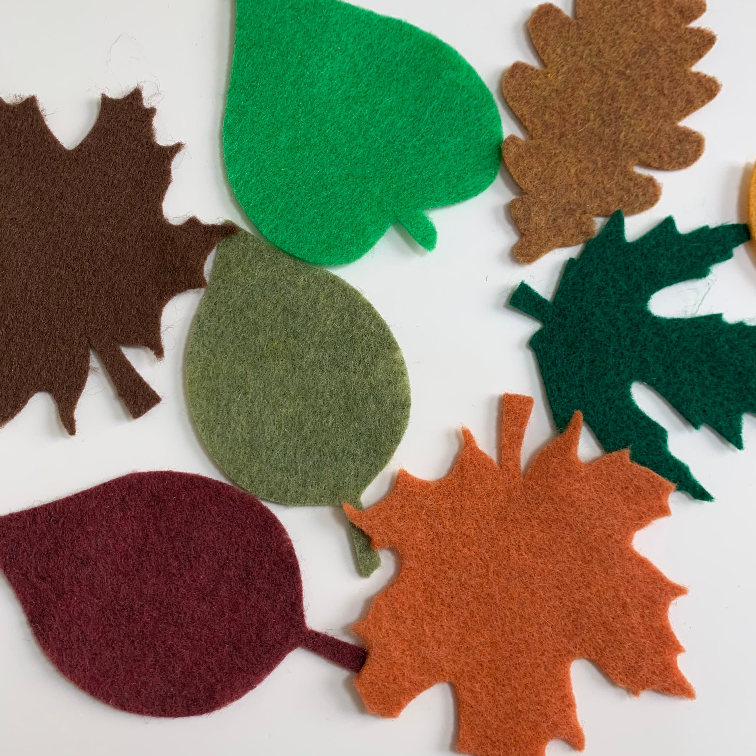 Felt Leaves fall felt die cuts felt fall leaves assortment | Etsy