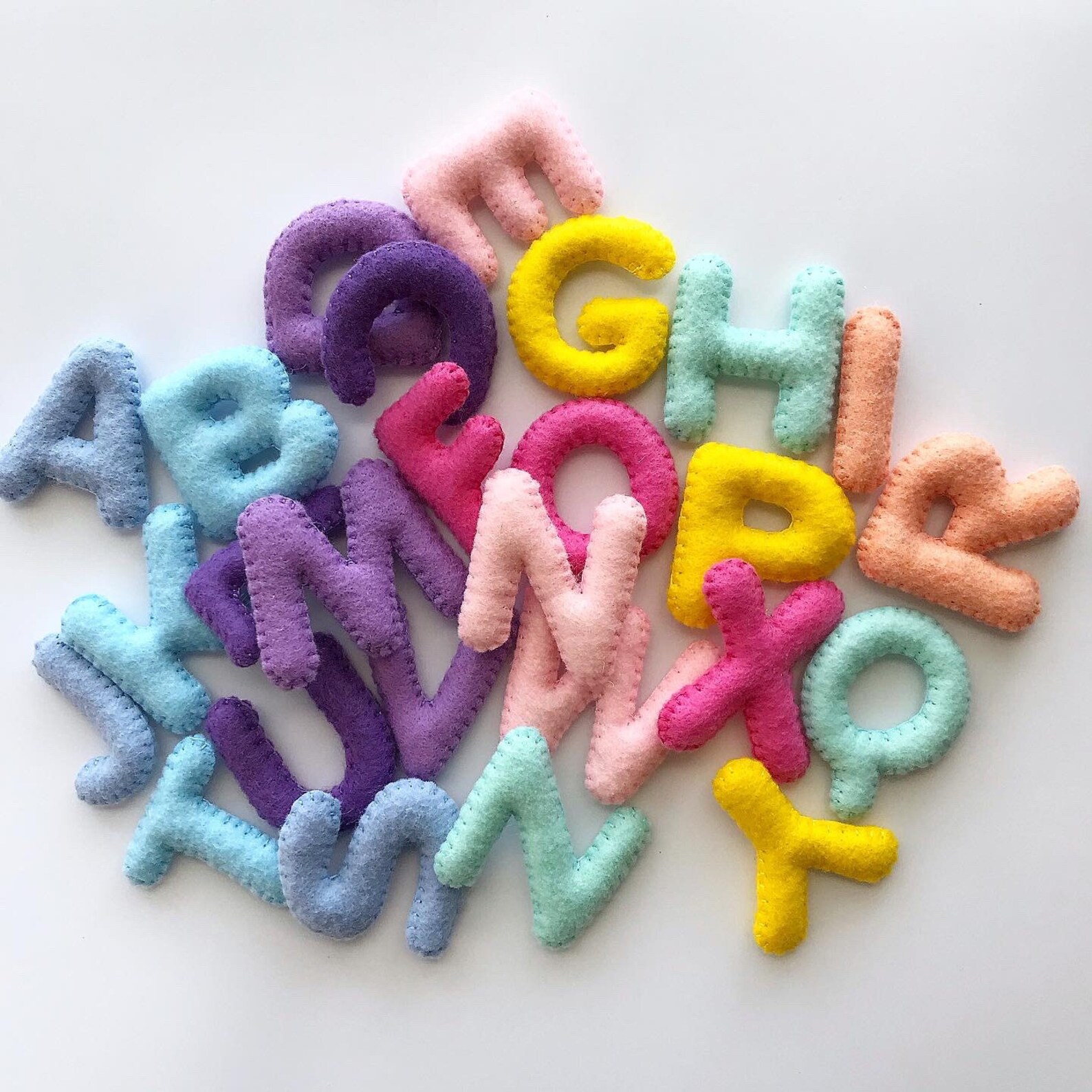 Felt Letters Felt Alphabet Preschool Alphabet Learning - Etsy
