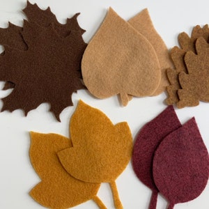 Felt Leaves, Fall Felt Die Cuts, Felt Fall Brown Leaves Assortment ...