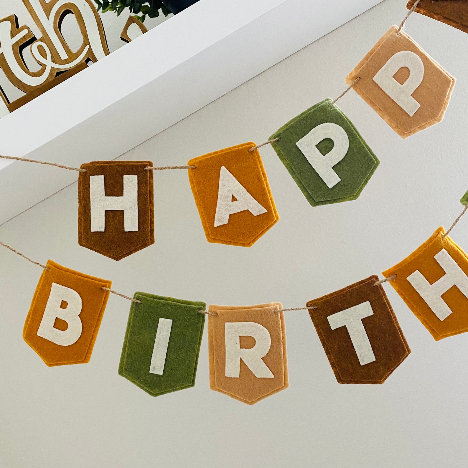 Boho Felt Happy Birthday Banner Birthday Felt Banner Boho - Etsy
