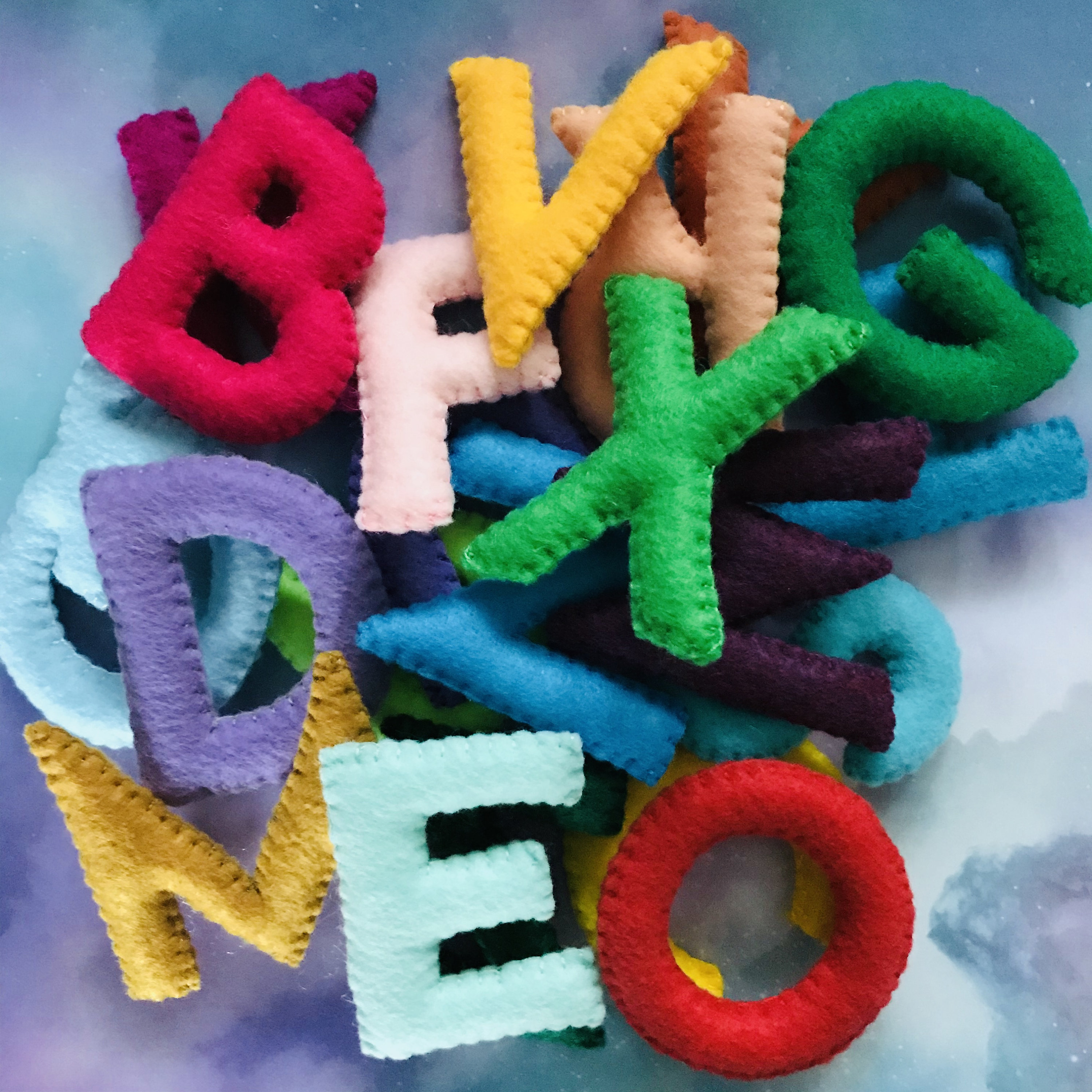 Felt letters felt alphabet preschool alphabet learning | Etsy