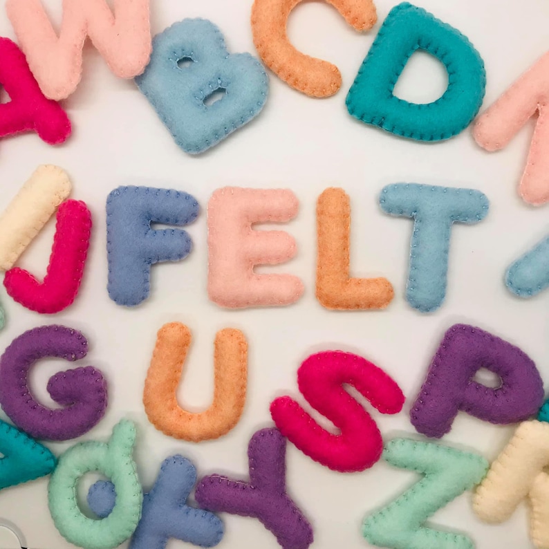 Felt letters felt alphabet preschool alphabet learning | Etsy