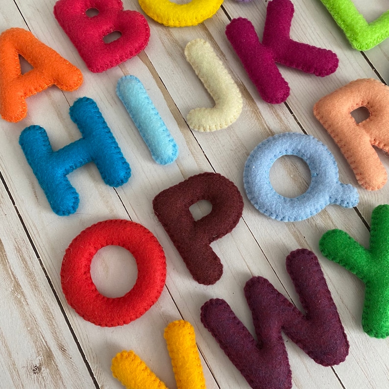 Felt Letters Felt Alphabet Preschool Alphabet Learning | Etsy