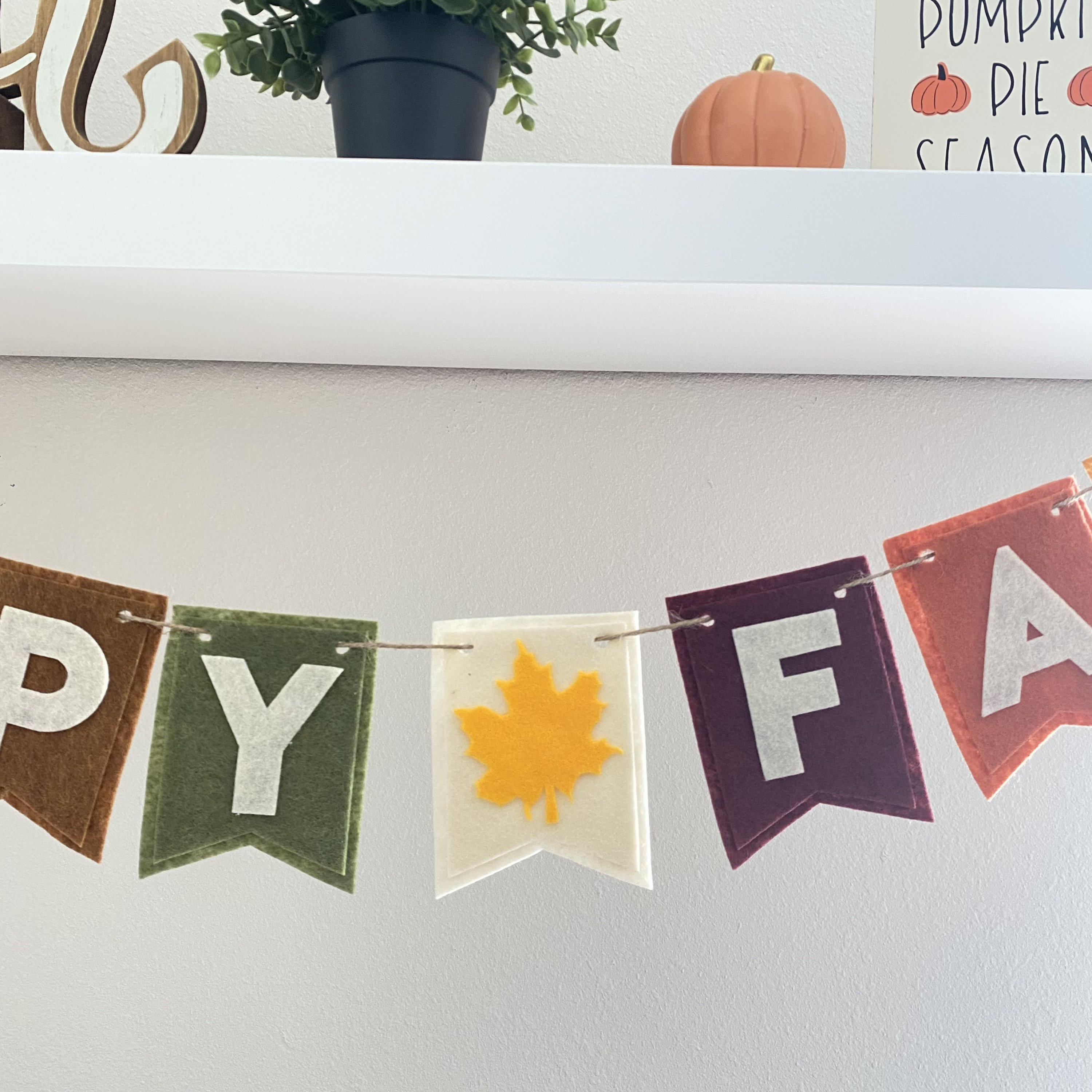 Happy Fall Felt Banner, Fall Felt Banner, Happy Fall Garland, Fall ...