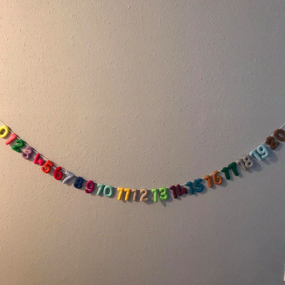 Felt Numbers Garland Numbers Garland Felt Garland Learning | Etsy
