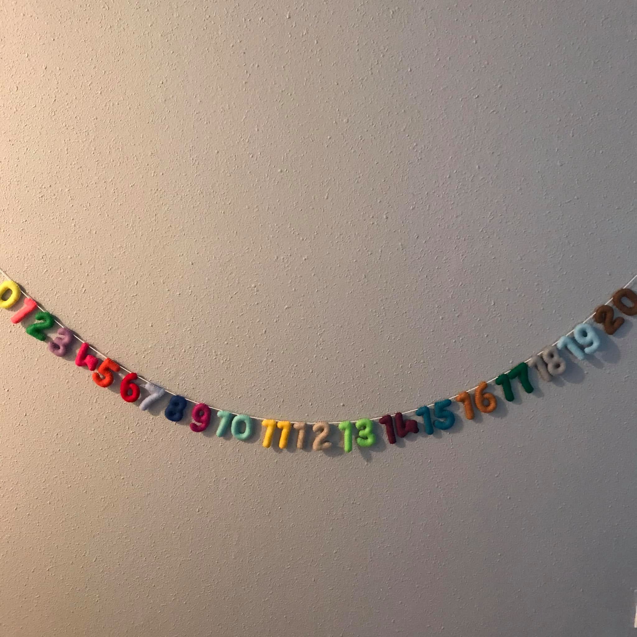 Felt Numbers Garland Numbers Garland Felt Garland Learning | Etsy