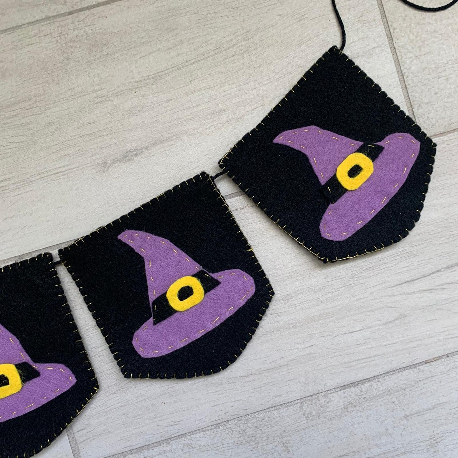 Witch Hat Halloween Garland Felt Witch Hat Halloween Decor - Etsy