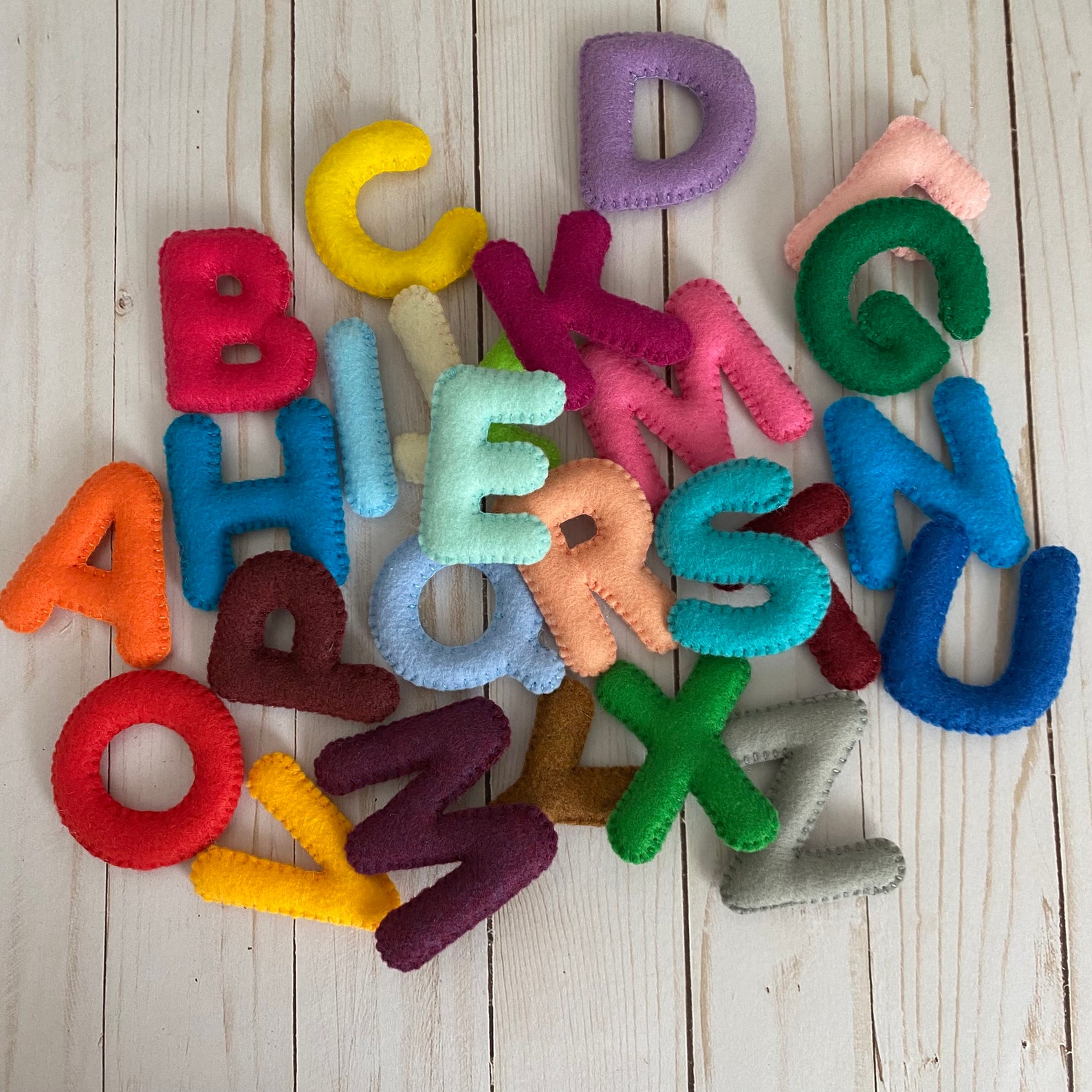 Felt Letters Felt Alphabet Preschool Alphabet Learning | Etsy