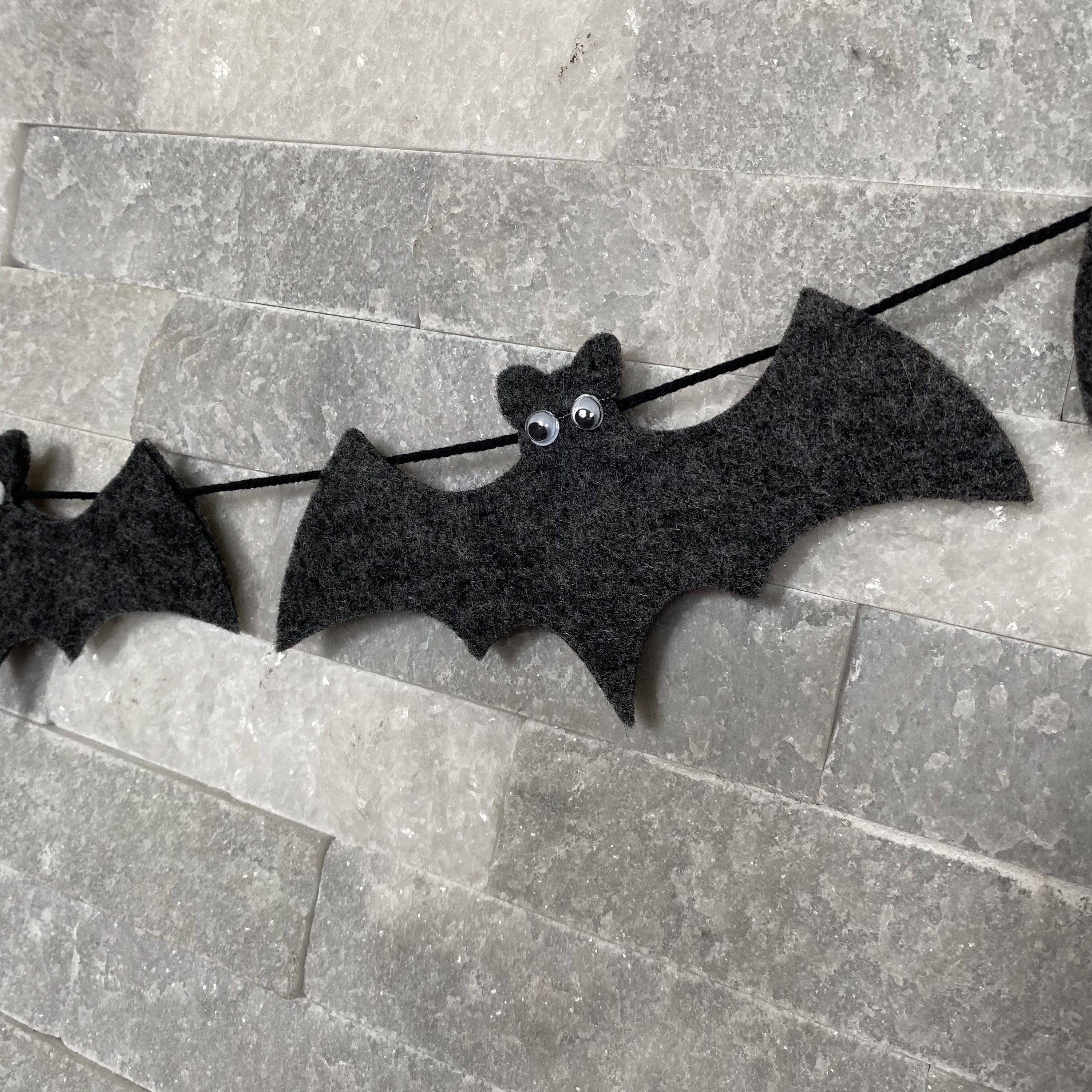 Halloween Felt Bat Garland Bat Garland Halloween Party - Etsy