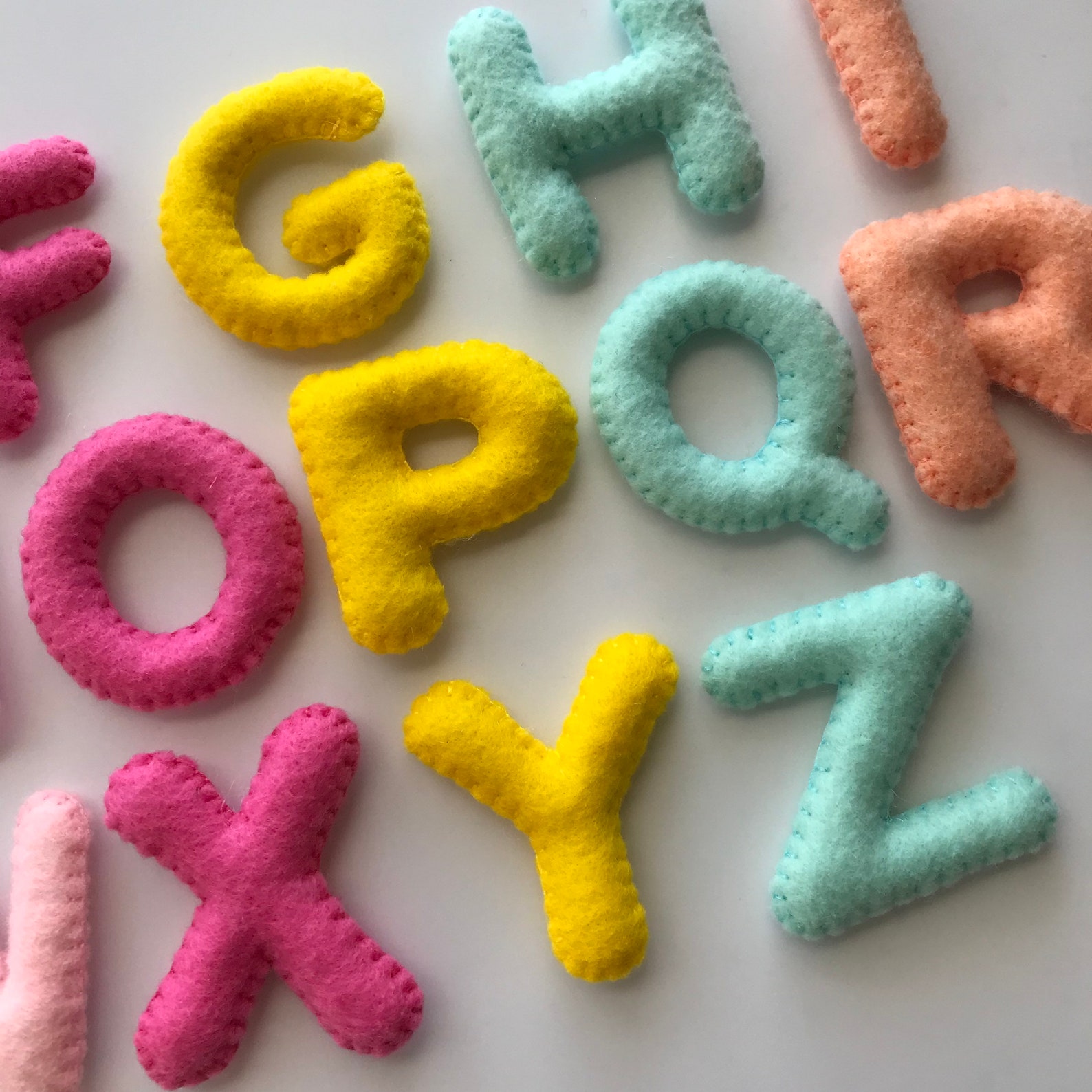 Felt Letters Felt Alphabet Preschool Alphabet Learning - Etsy