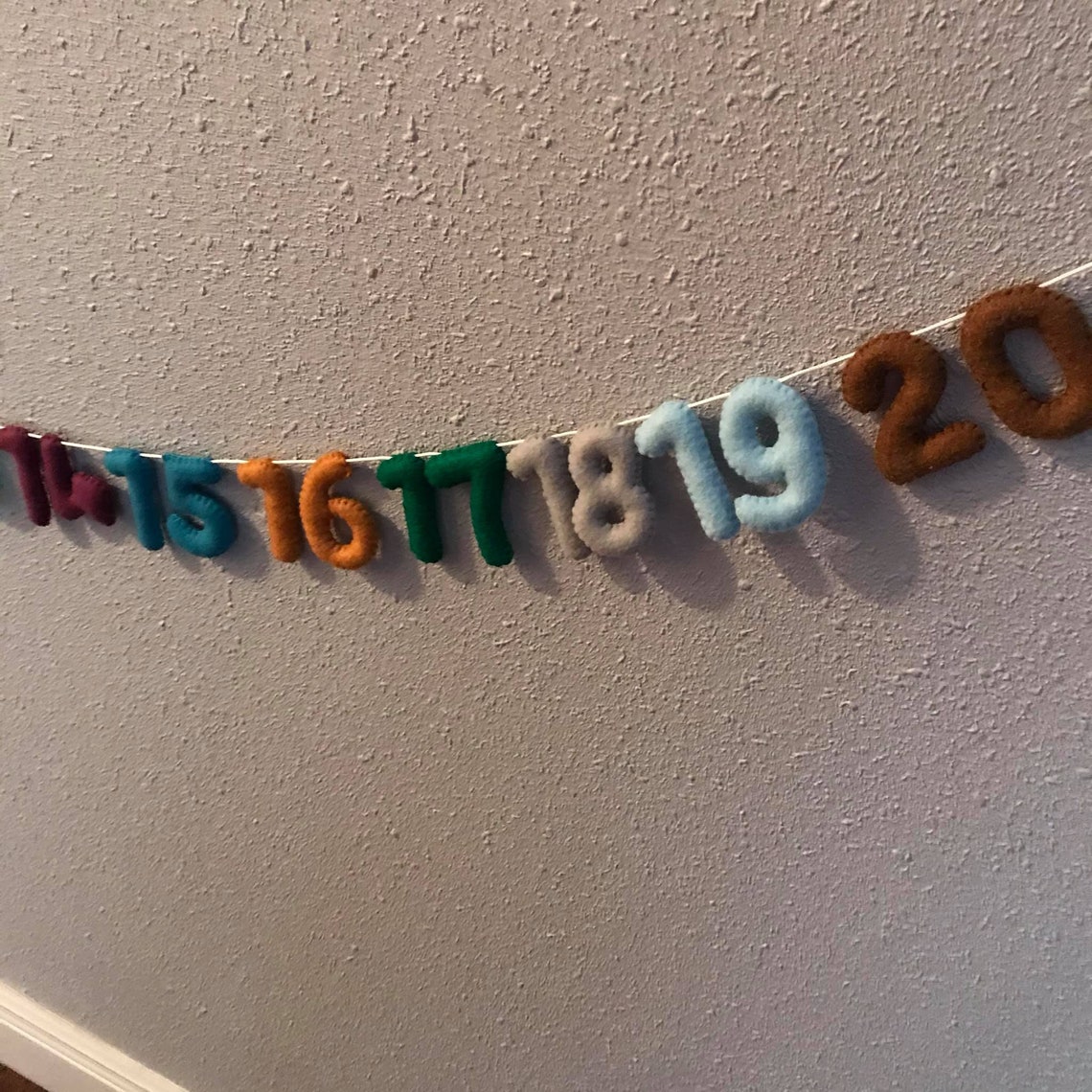 Felt Numbers Garland Numbers Garland Felt Garland Learning | Etsy