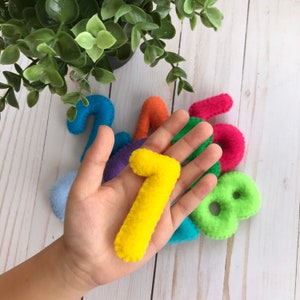 Felt Numbers, Learning Toys, Colorful Numbers for Kids, Educational Toy ...