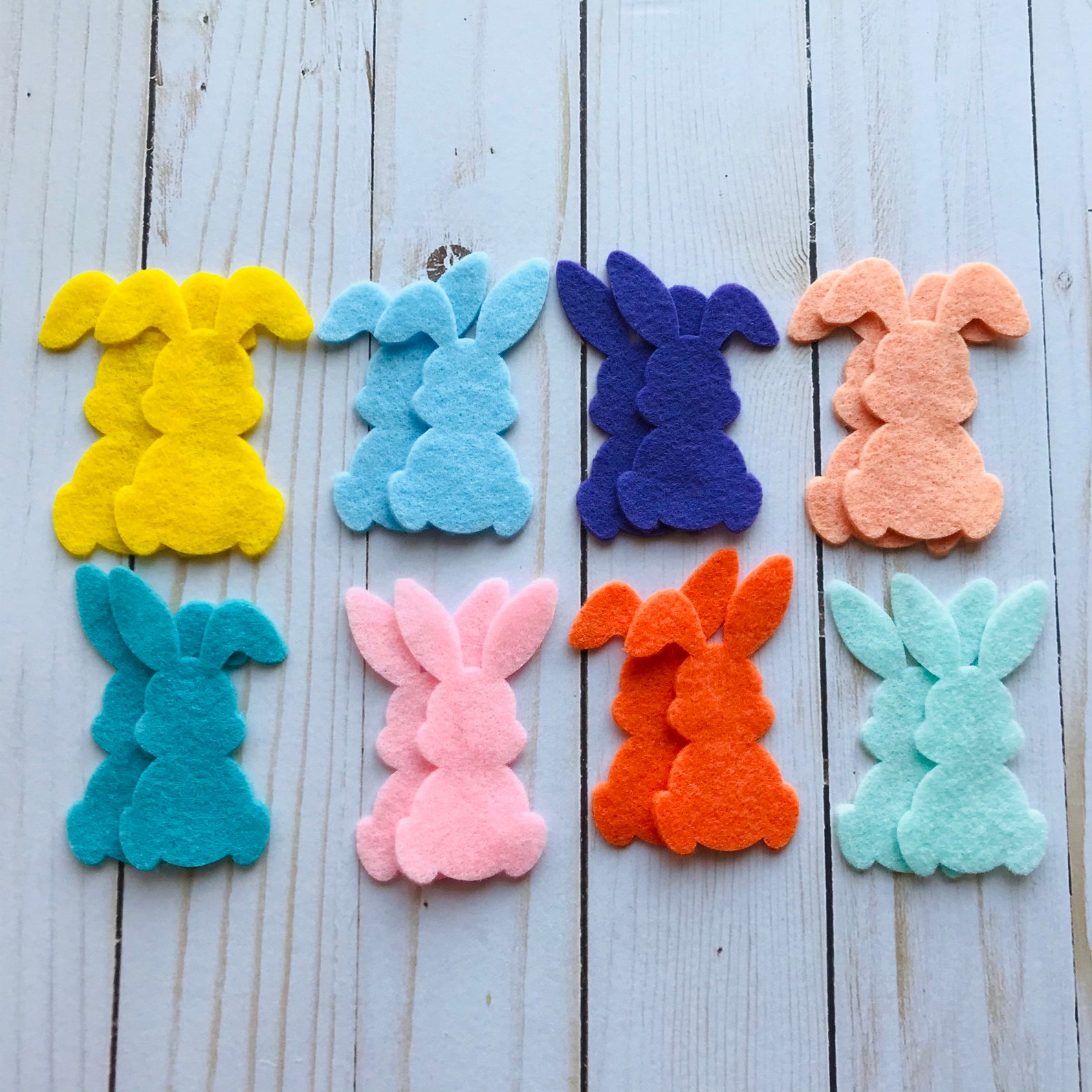 Felt Bunny Die Cuts Felt Easter Bunny Felt Easter Decor - Etsy
