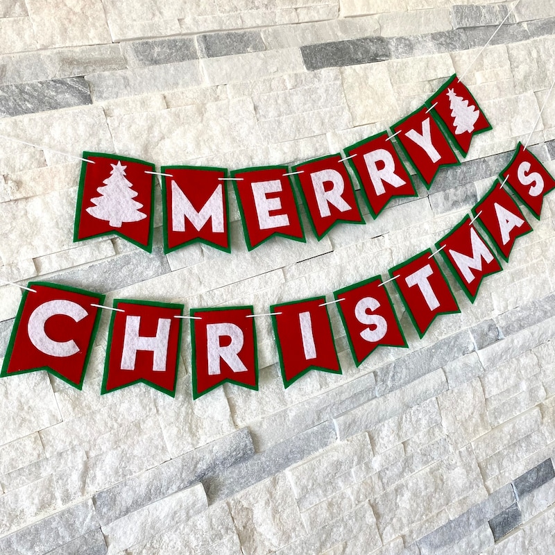 Merry and Bright Banner - Etsy