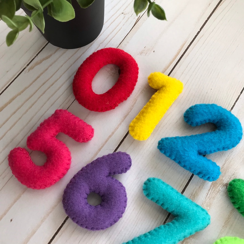 Felt Numbers Learning Toys Colorful Numbers for Kids - Etsy