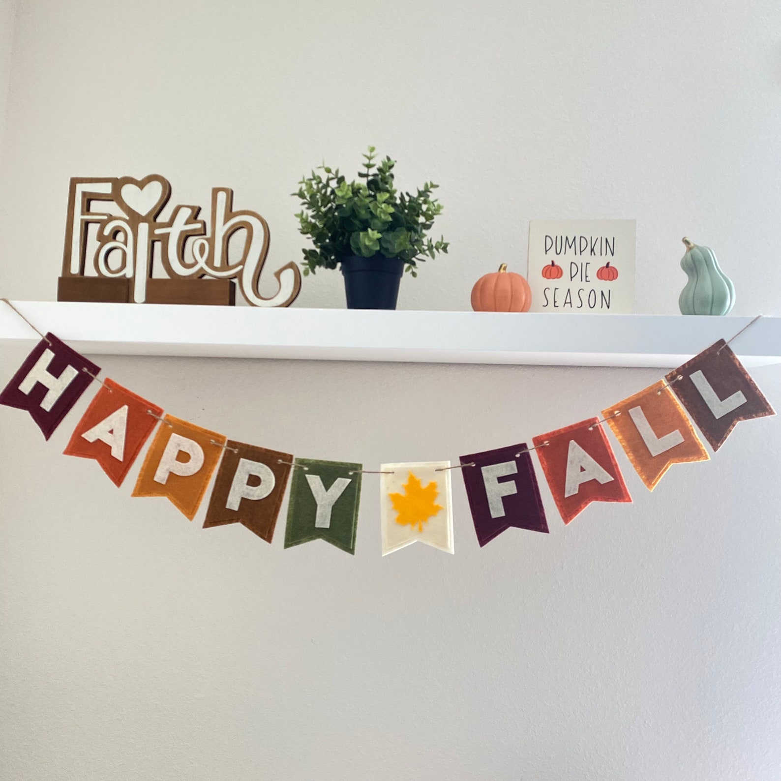 Happy Fall Felt Banner Fall Felt Banner Happy Fall Garland - Etsy