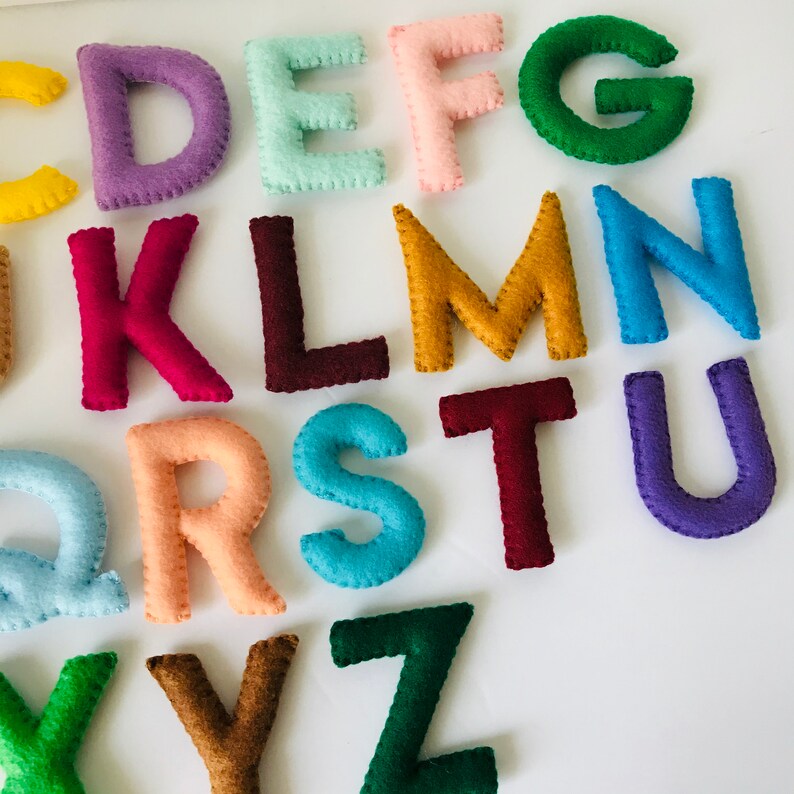 Felt letters felt alphabet preschool alphabet learning | Etsy