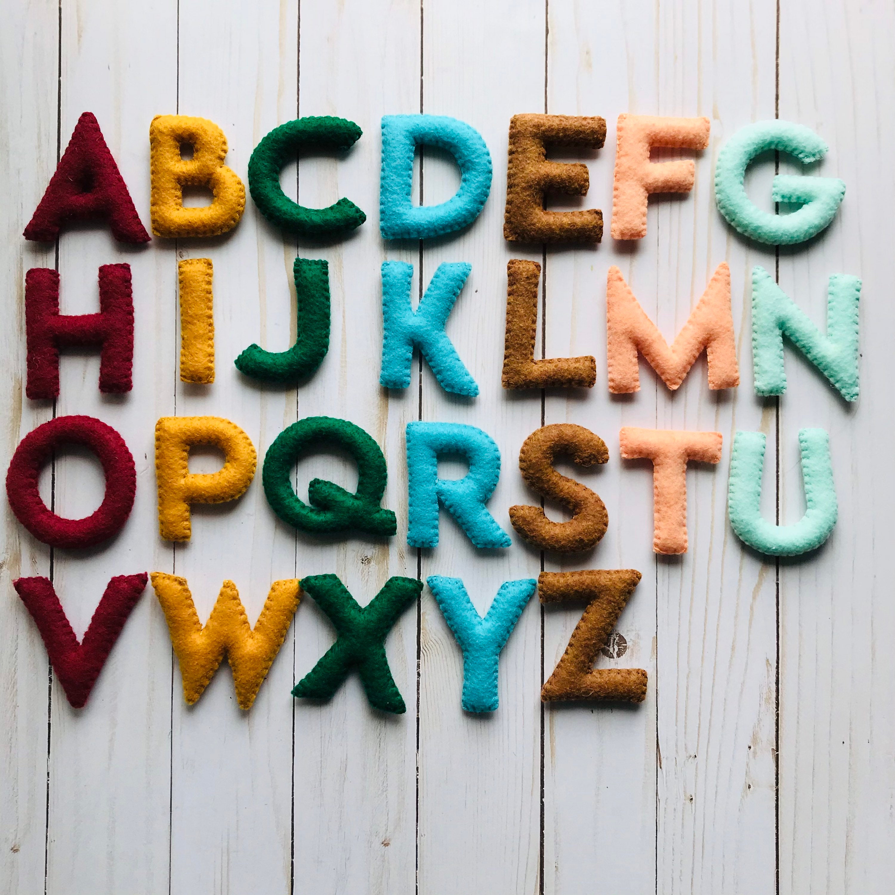 Felt letters felt alphabet preschool alphabet learning | Etsy