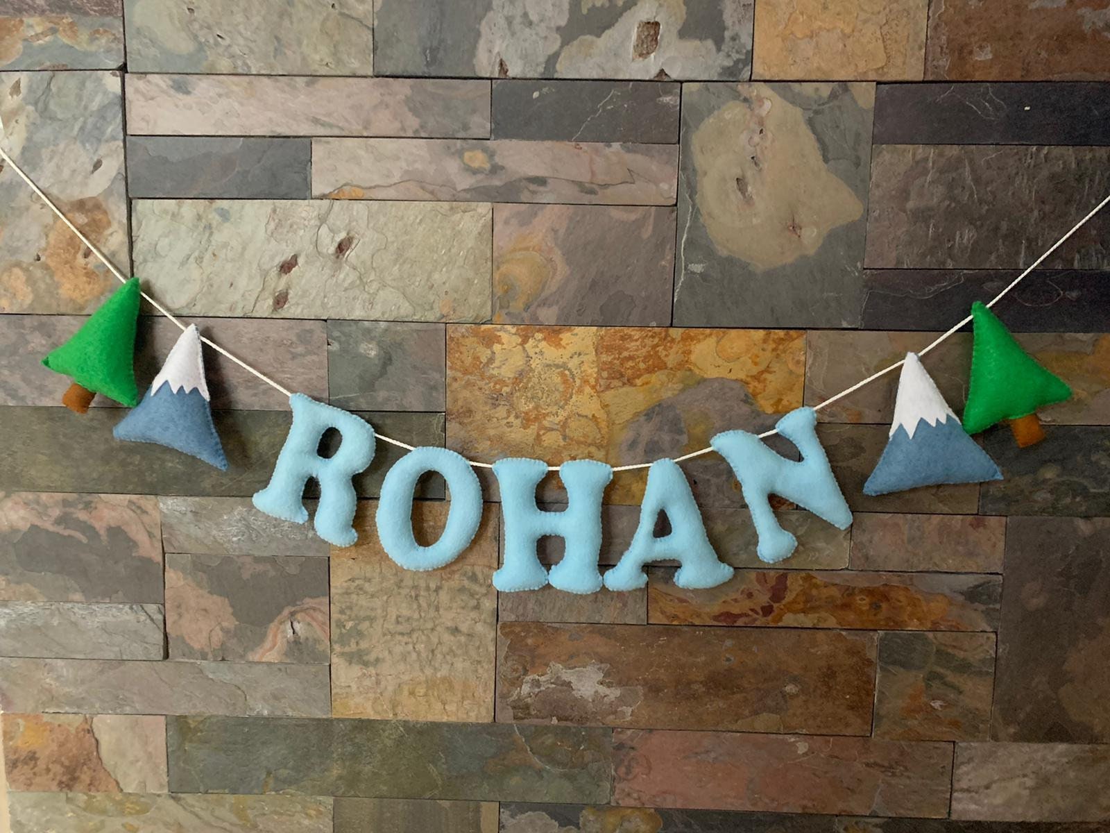 Custom baby name felt name banner name garland nursery name | Etsy