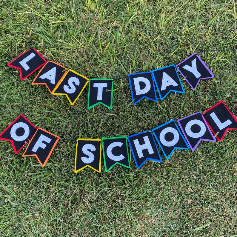 Last Day of School Felt Banner Last Day of School Photo - Etsy
